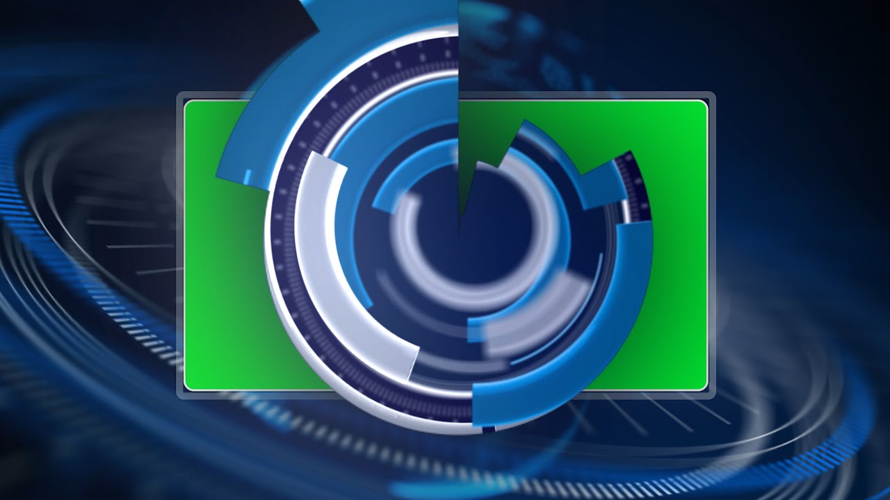 Holographic World News Headlines Green Screen Sequence - START - END ...