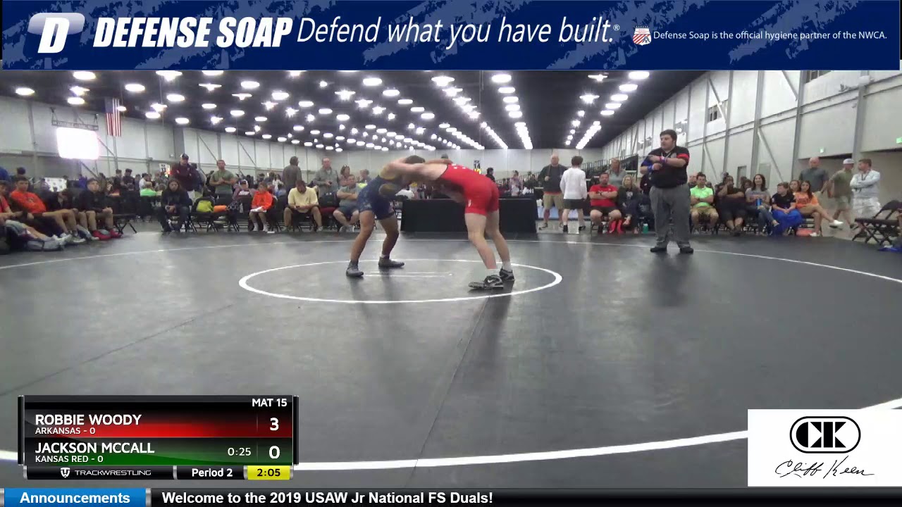 Mat 15 170 Robbie Woody Arkansas Vs Jackson McCall Kansas Red - YouTube