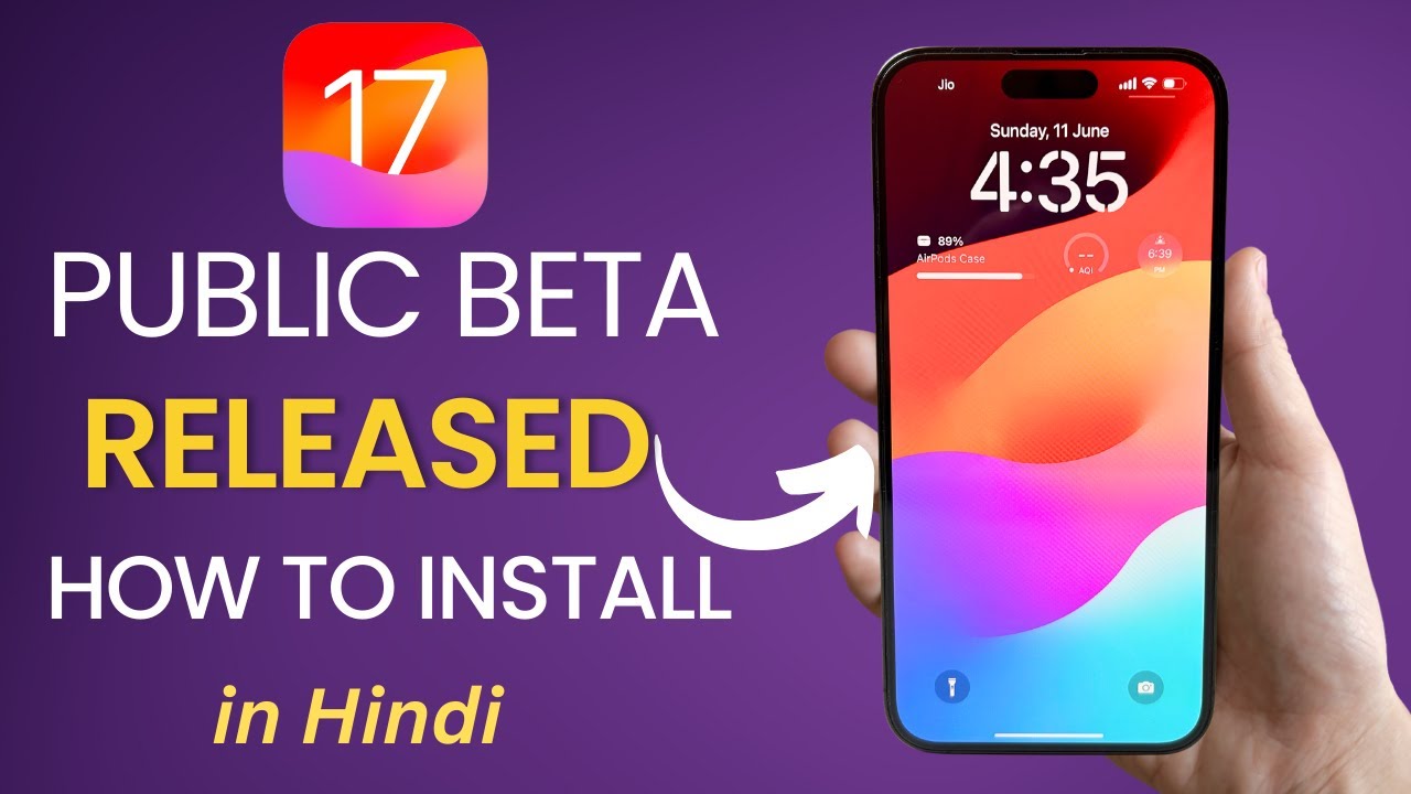 iOS 17 Public Beta Released - How to Install | in Hindi - YouTube