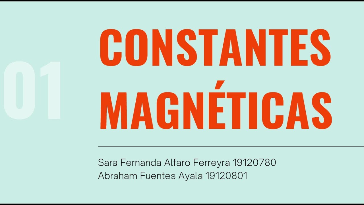 Tema 6.3: Constantes magnéticas - YouTube