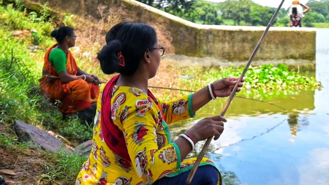 Amazing Fishing Video || Two Village Lady Hook Fishing Video🐬🐠 || # ...