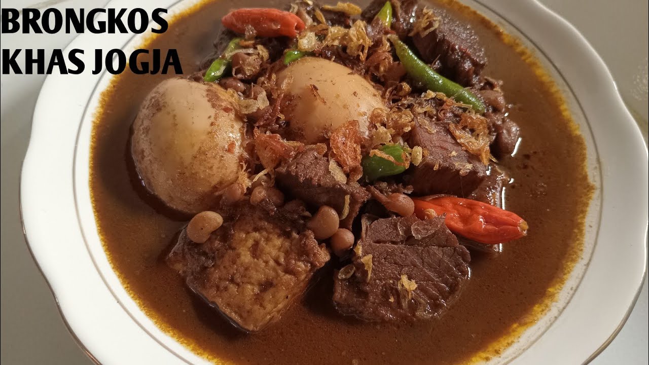 RESEP BRONGKOS DAGING SAPI KHAS JOGJA | LEZAT DAN SIMPEL - YouTube