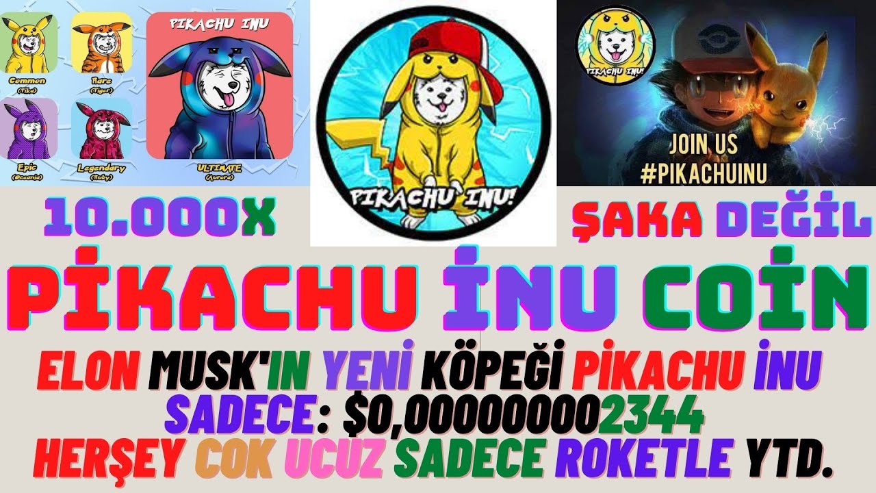 PİKACHU İNU COİN (PİKACHU)ELON MUSK'IN YENİ VARİSİ. CEPLERİNİZ BOŞSA ...