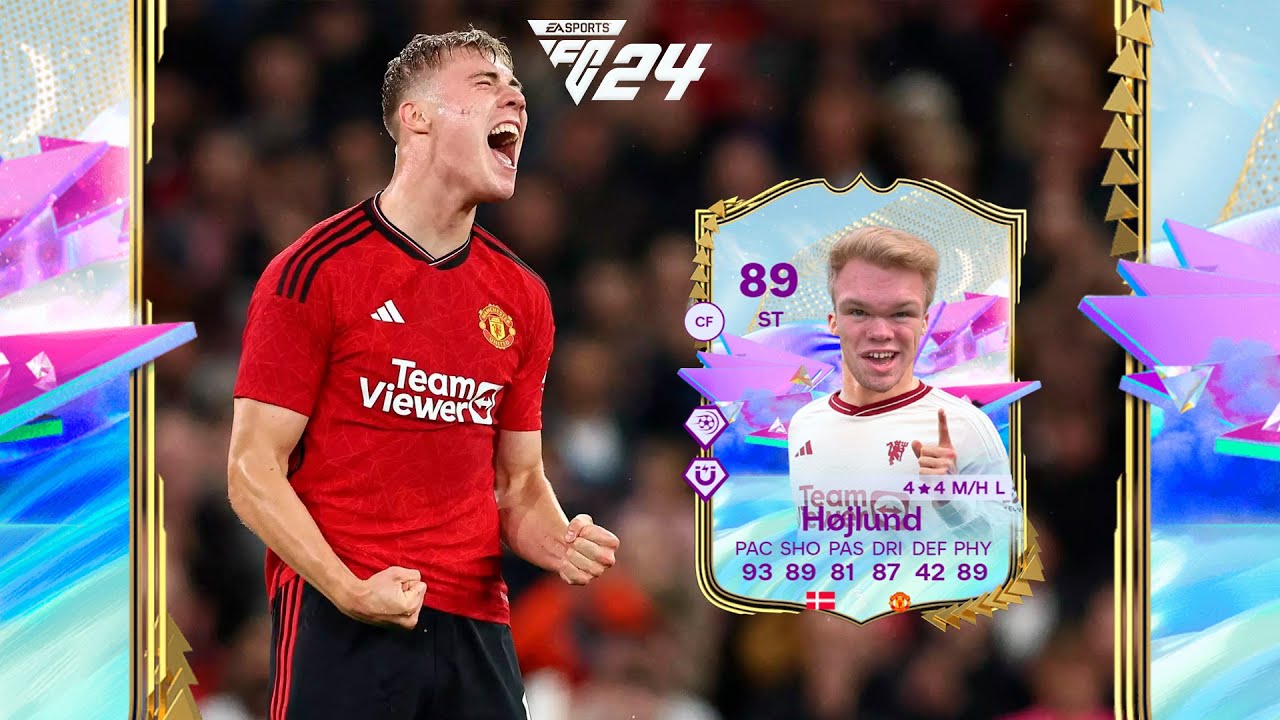 Delantero muy top!!! REVIEW Rasmus Hojlund Future Stars en Español EA ...