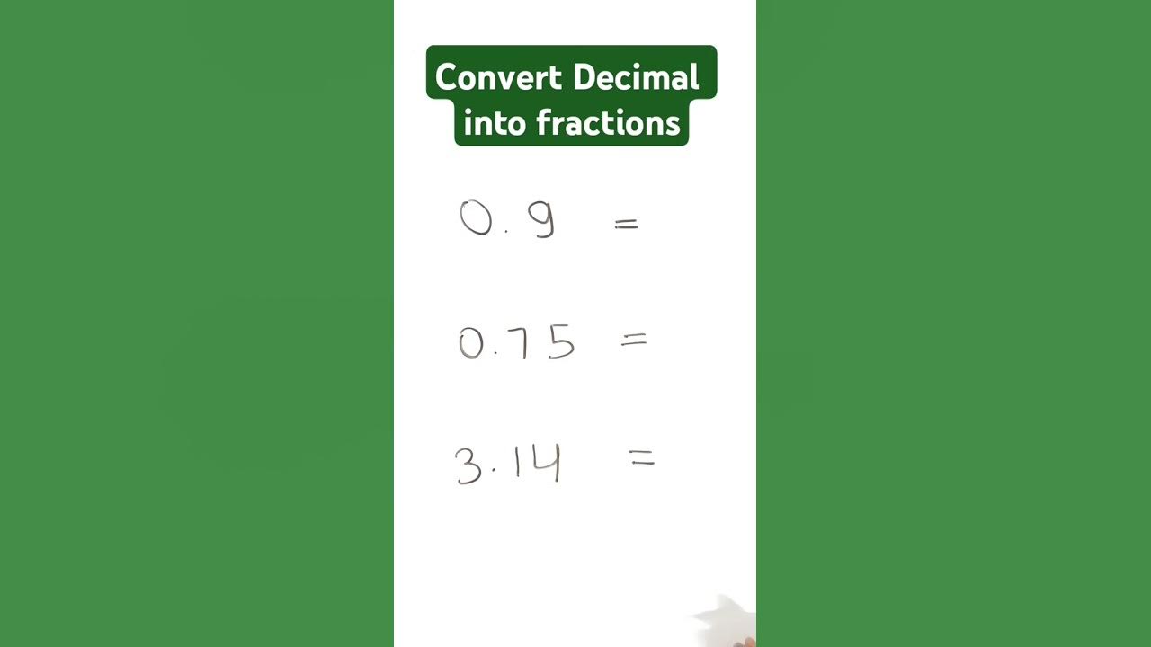 convert decimal into fractions #maths #shortsfeed #mathstricks # ...