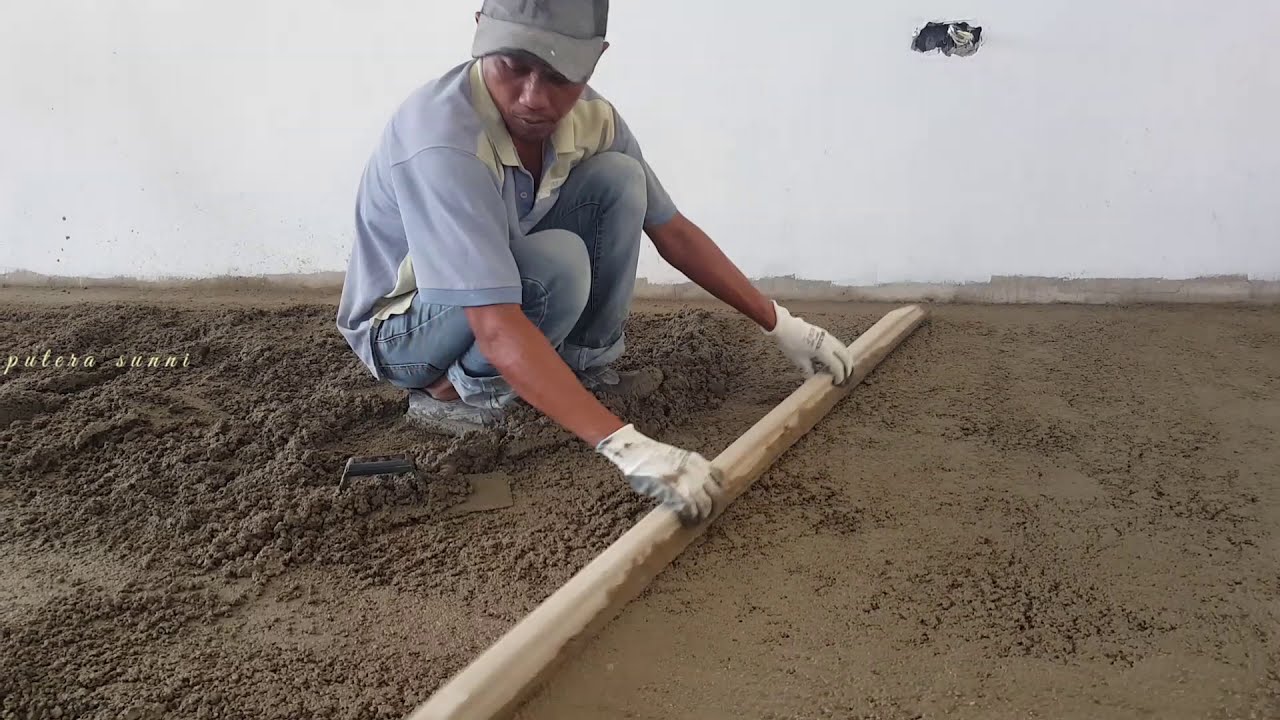 AMAZING TECHNIQUES CONSTRUCTION || RENDERING SAND & CEMENT AT FLOOR ...