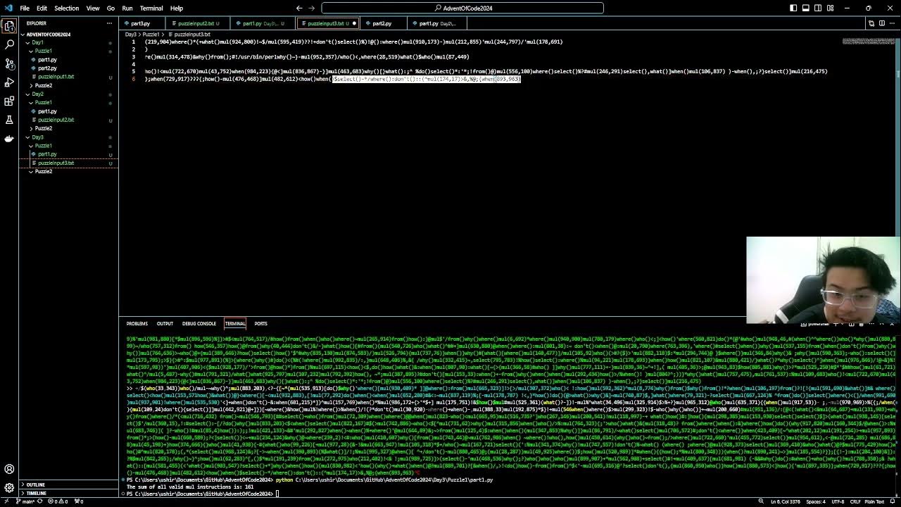 ChatGPT solves Advent of Code Day 3 - YouTube
