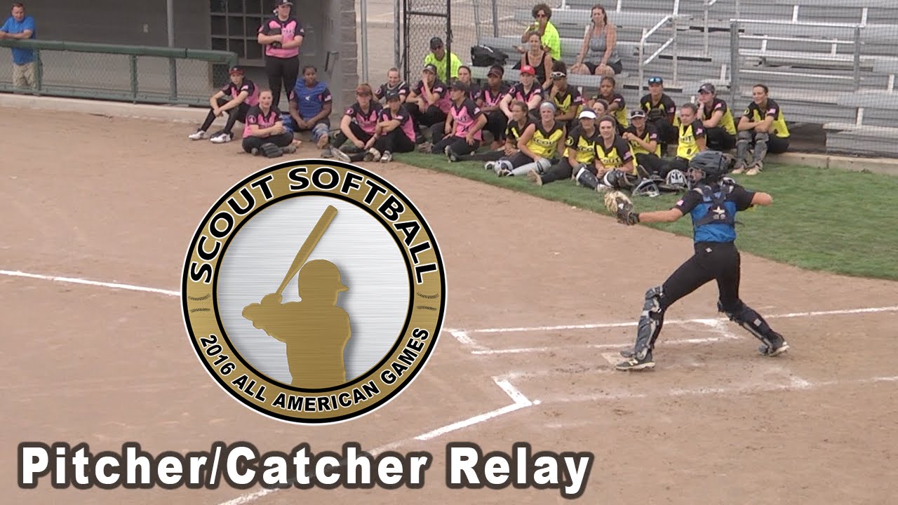 2016 Scout All-American Games Pitcher and Catcher Relay Race - YouTube