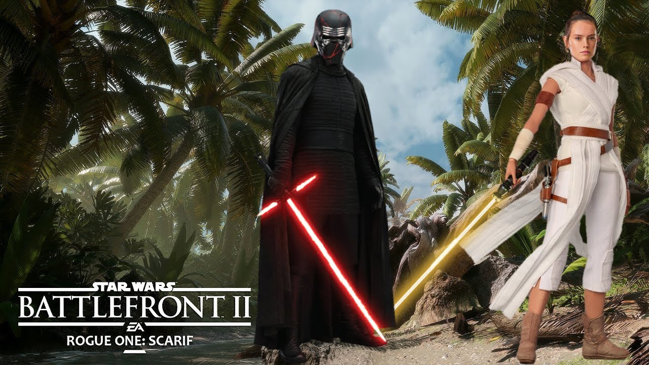 NEW Rey Skywalker Skin and Scarif Gameplay! - Star Wars Battlefront 2 ...