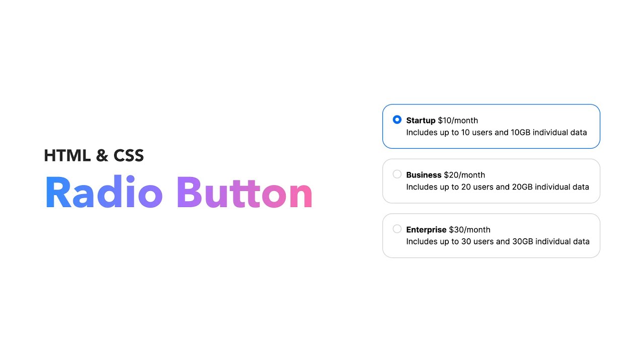 Custom Radio Buttons With Html And Css Youtube 4237