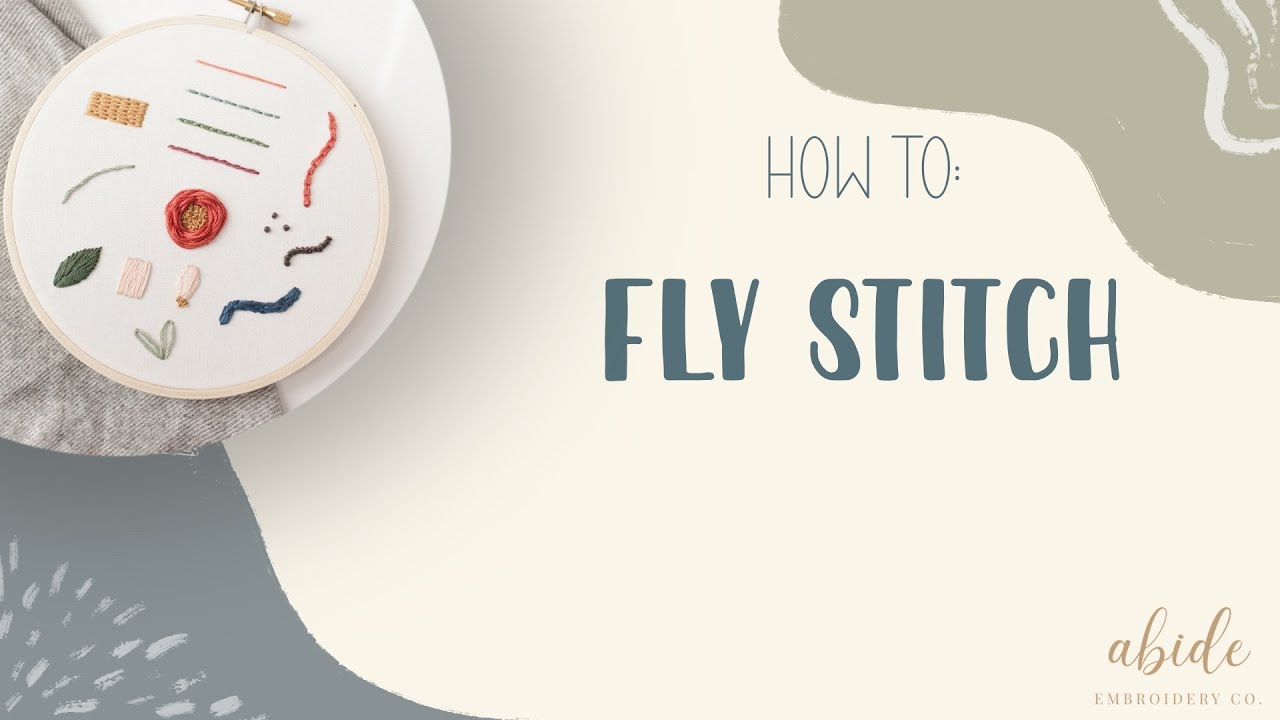 Embroidery Tutorial—How To: Fly Stitch - YouTube
