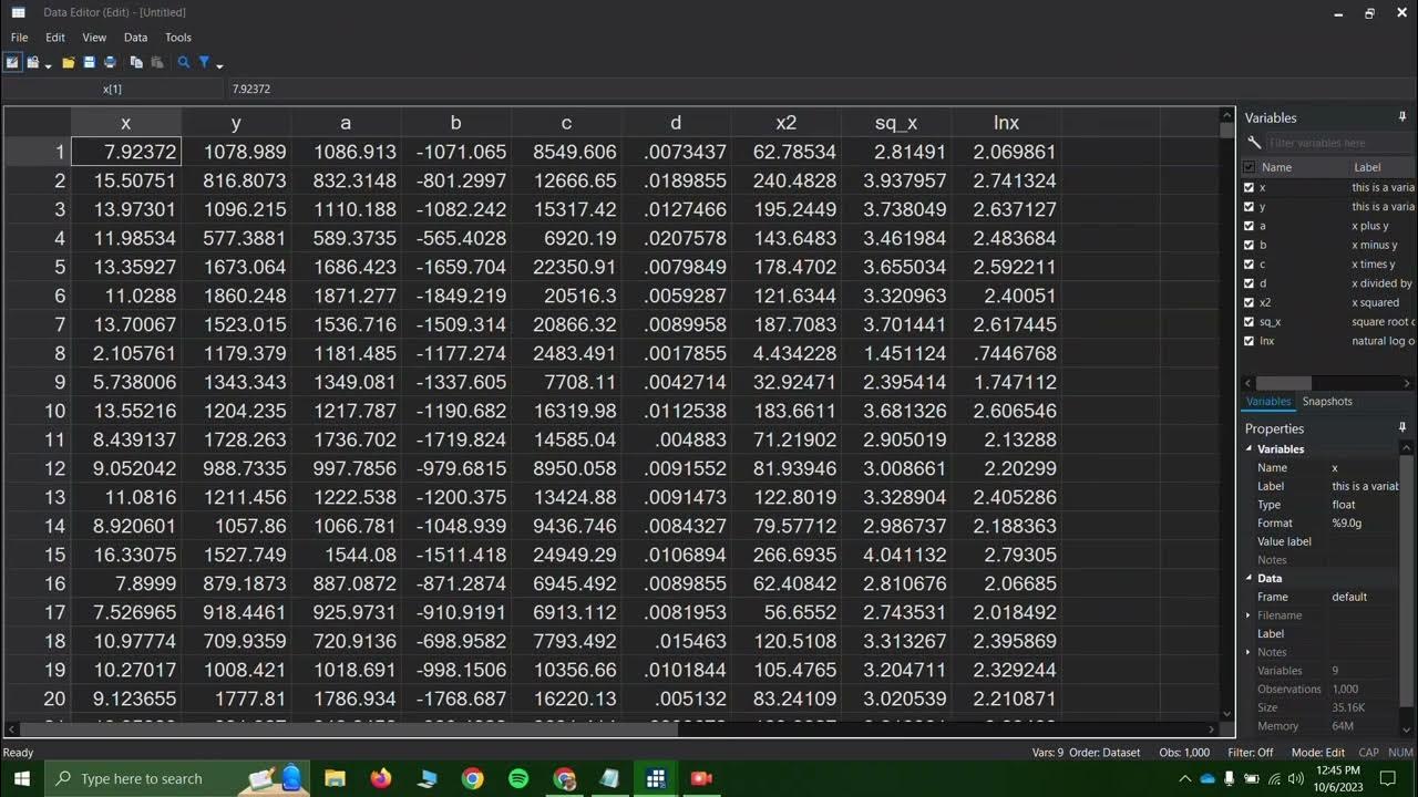 Generating Simple Variables in Stata - YouTube