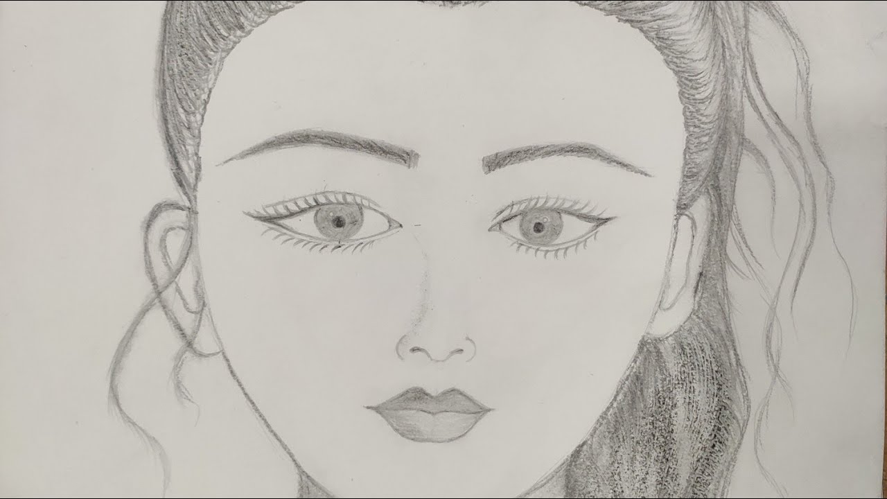 🌺🌺How to draw a girl with ponytail for beginners🌺🌺/ Inspired by Farjana ...