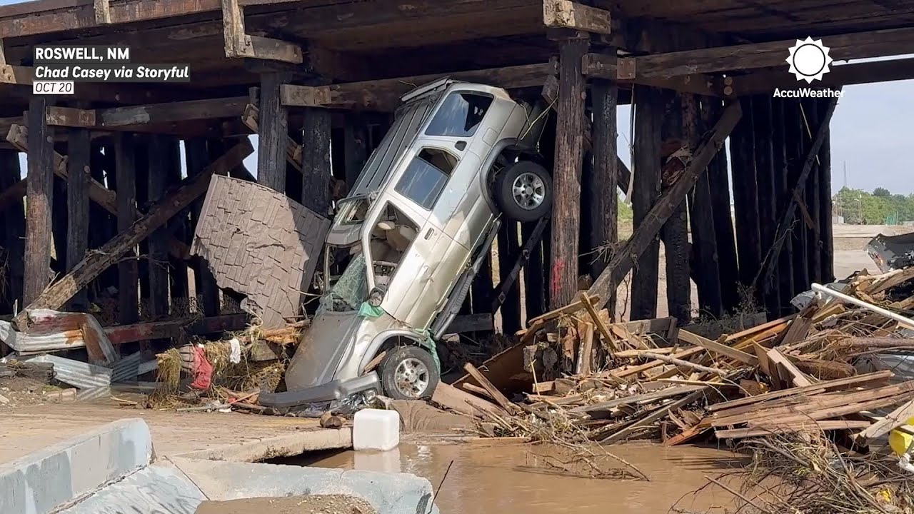 Extreme Damage From Roswell, New Mexico Flash Flooding - YouTube