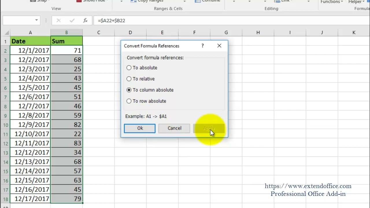 Convert Cell Reference To Relative Absolute Reference In Excel YouTube convert-cell-reference-to-relative-absolute-reference-in-excel-youtube
