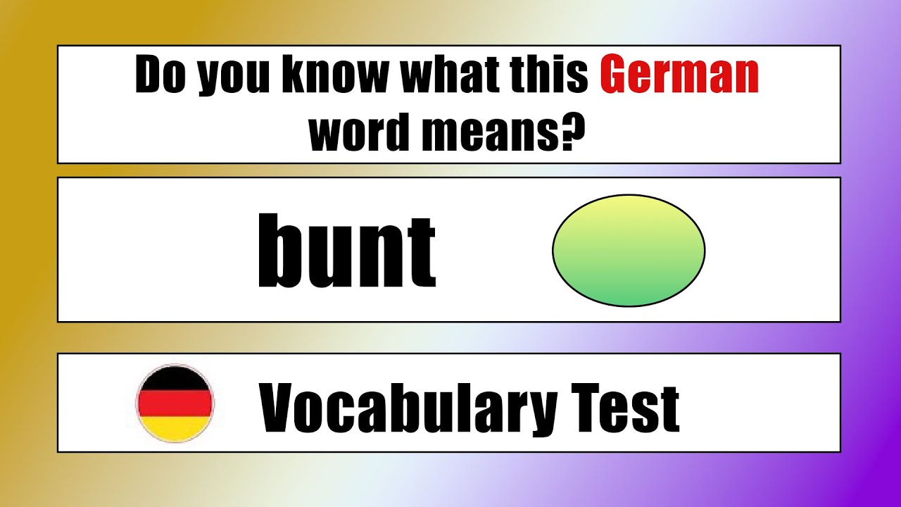 Can you guess 20/20? - German Vocabulary Test for Beginners - YouTube