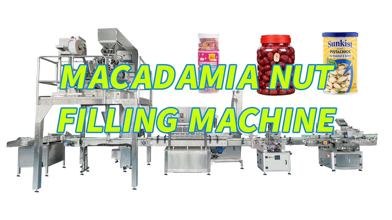 Automatic nuts dried fruit pistachio macadamia nut jar capping and ...