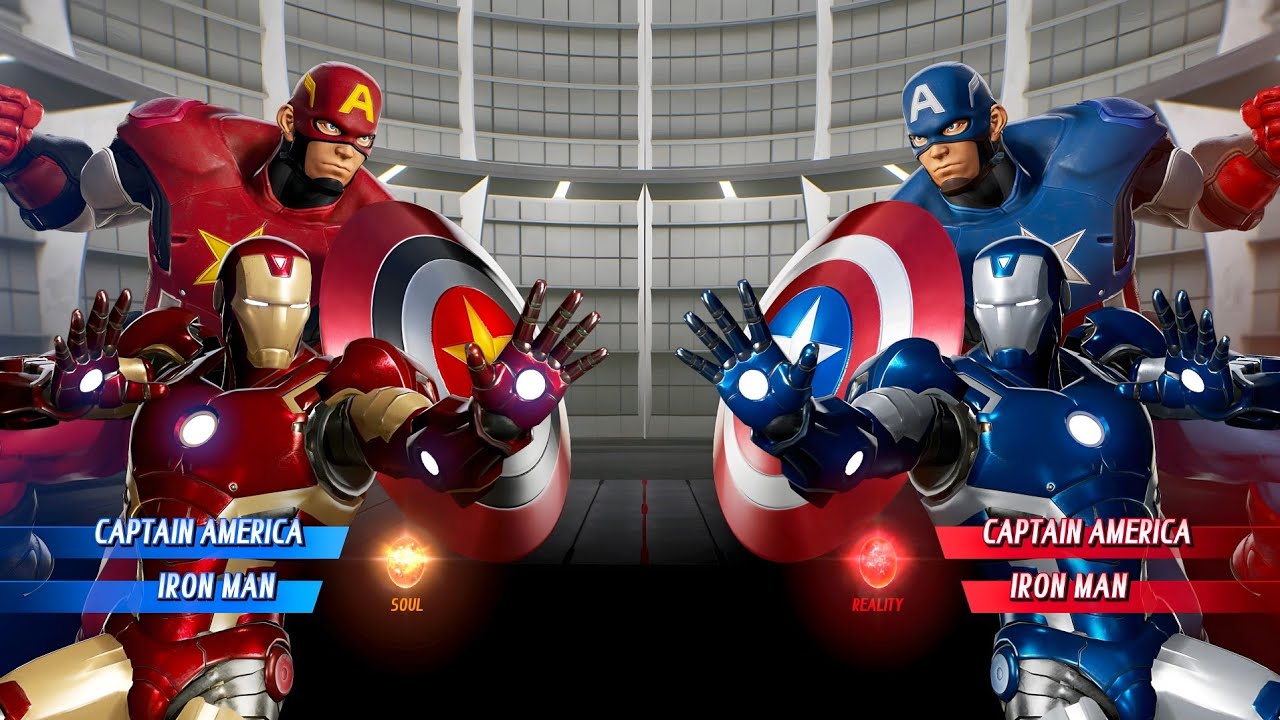 Iron Man & Captain America (Red) vs. Captain America & Iron Man (Blue ...
