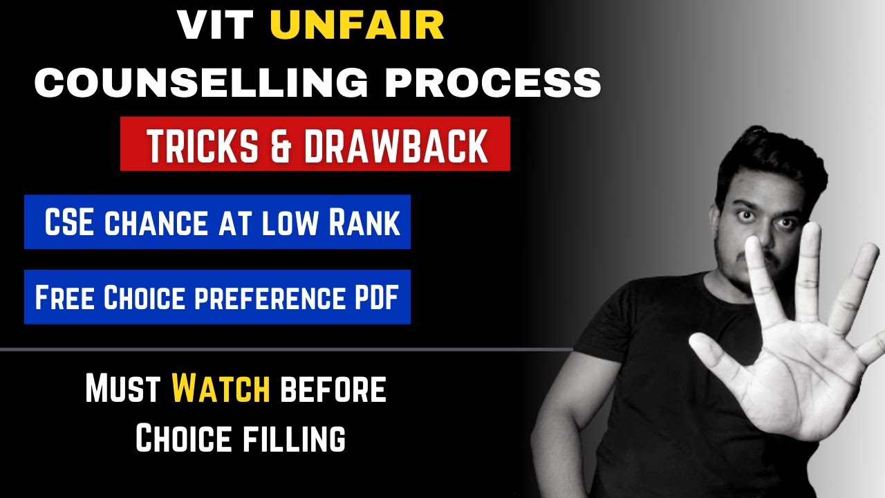 VIT Unfair Counselling System 2021 | VITEEE Free Choice preference Pdf ...