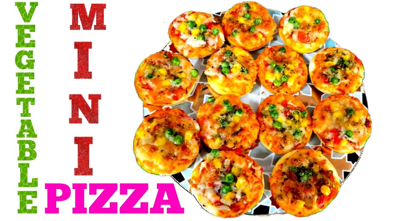 Vegetable mini pizza, how to make Veg pizza at home, pizza for kids ...