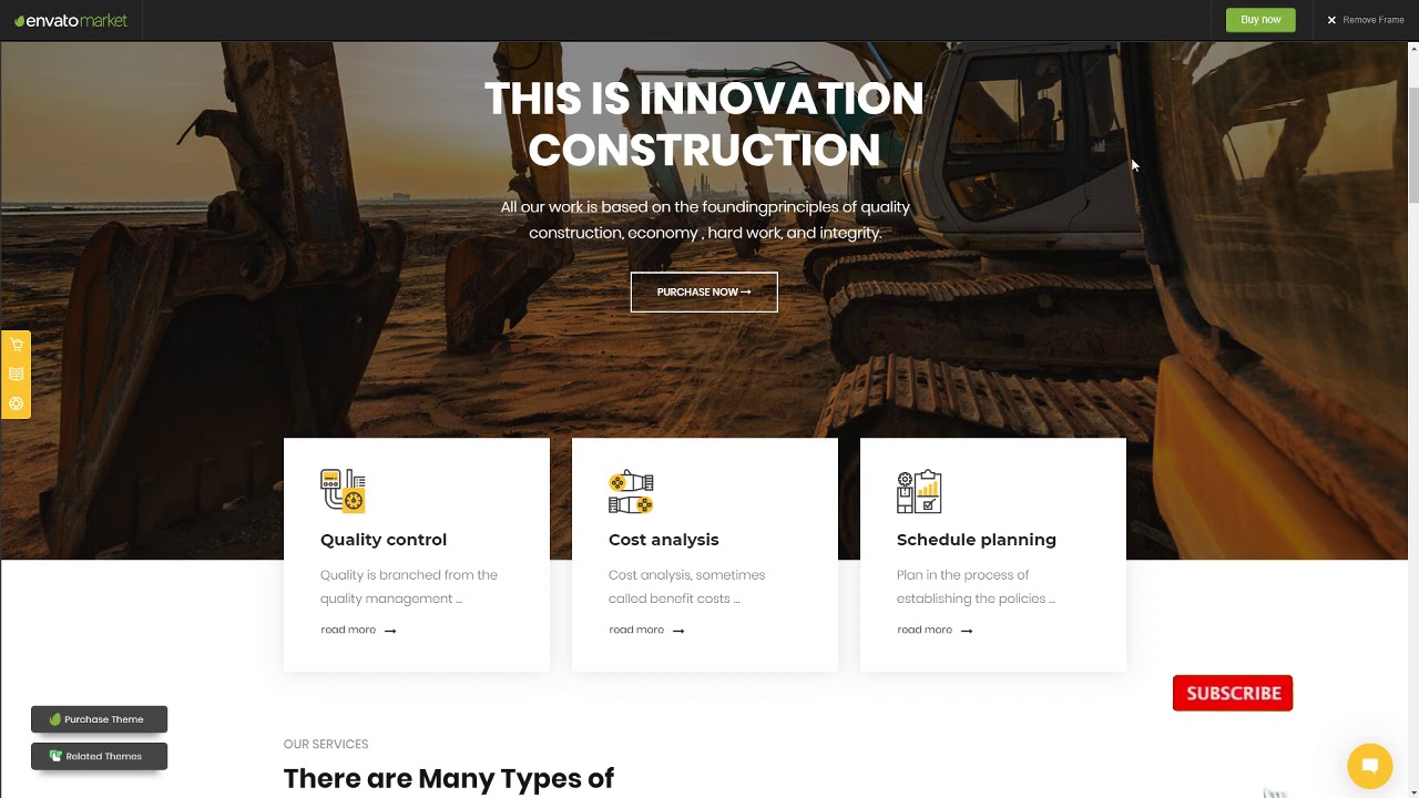 Trankad - Construction WordPress Theme Pierce Caiden - YouTube