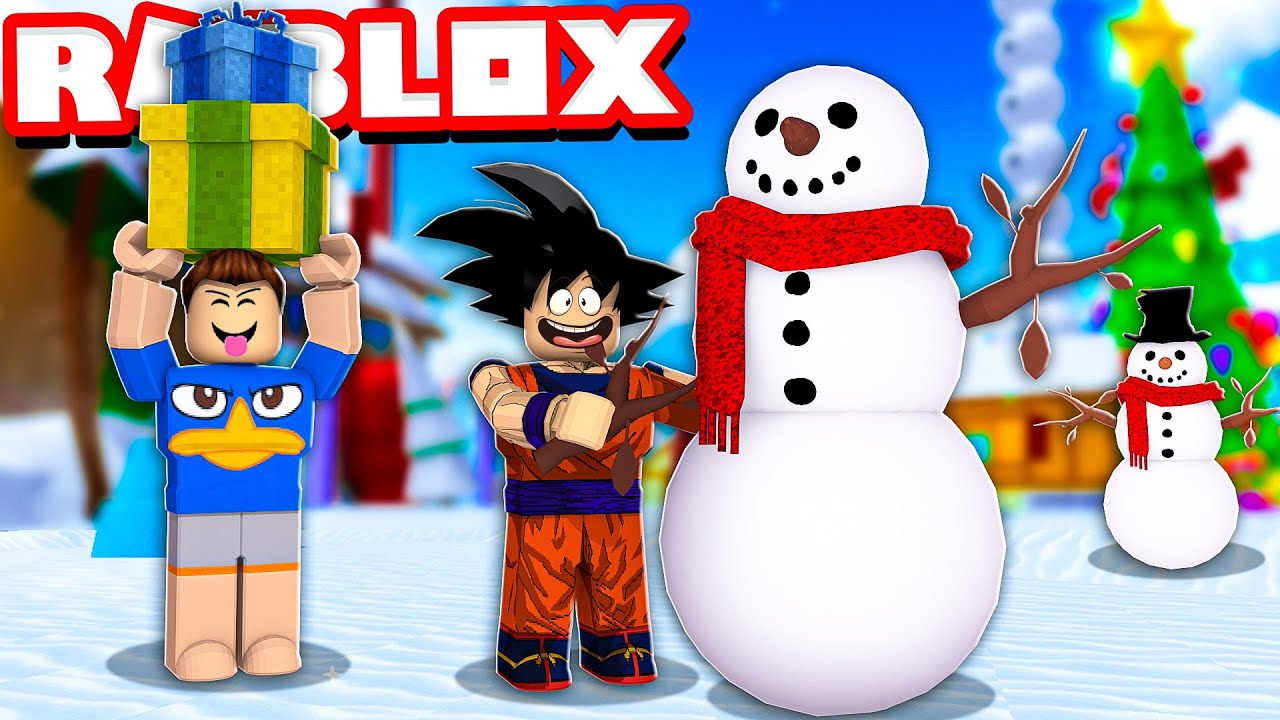 RECORDE MUNDIAL? FIZEMOS UM BONECO DE NEVE GIGANTE NO ROBLOX!! (Snowman ...