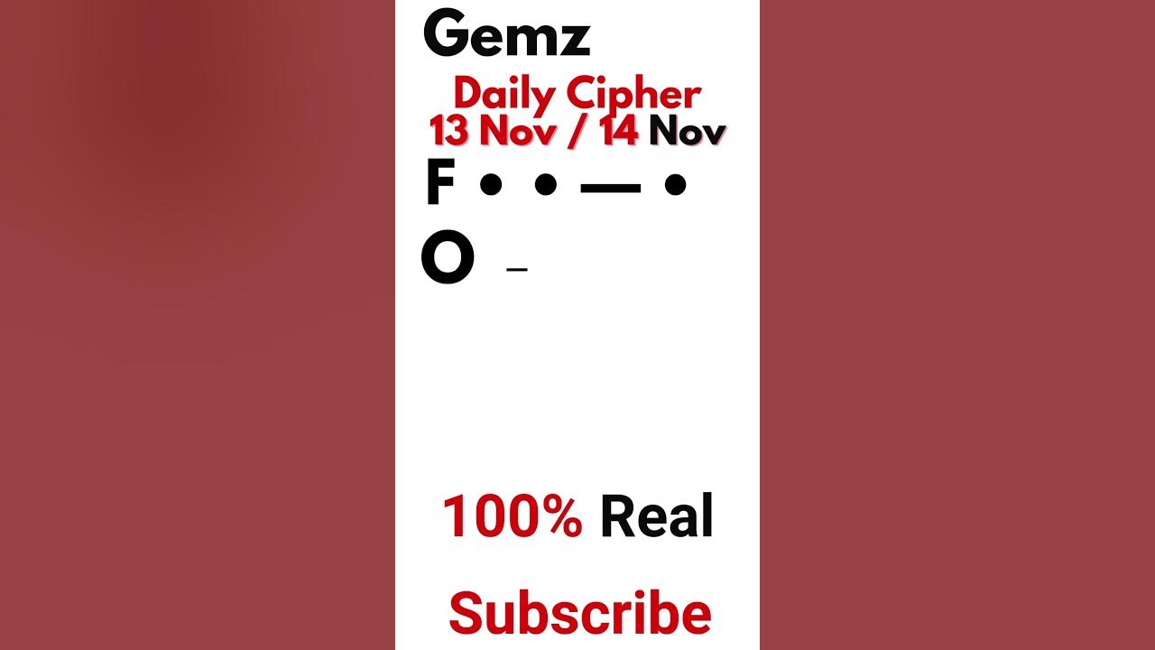 Gemz Daily Cipher Morse Code 13 Nov 14 Nov 2024 | Unlock Today’s Code & Rewards! #gemzdailycode ...