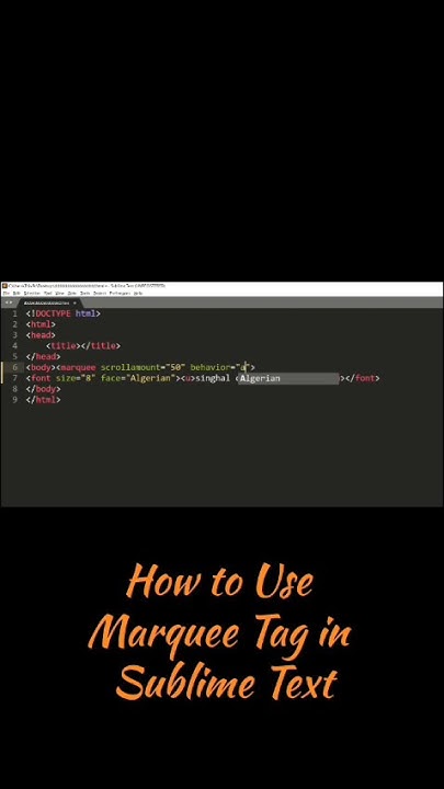 how to use the marquee tag in sublime text #computereducation #learning #coding #codingtips # ...
