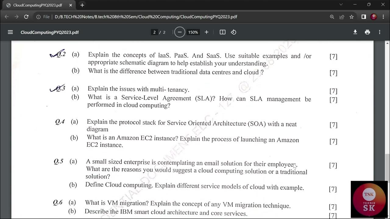 Cloud Computing PYQ2023 | B.Tech 8th Sem CSE PYQ | #beu - YouTube