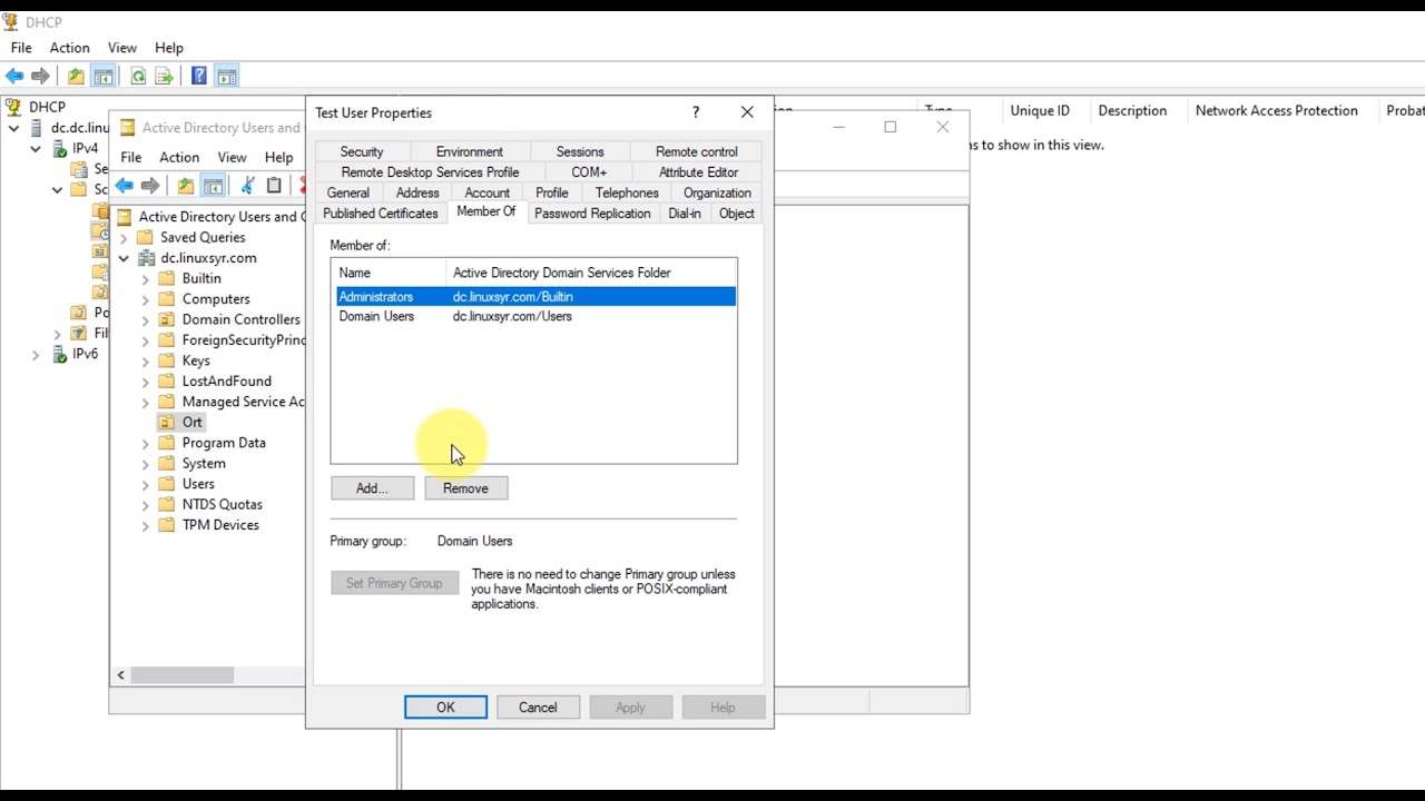 Domain Controller Active Directory Dhcp Dns Join Clients Windows Server 2022 Youtube
