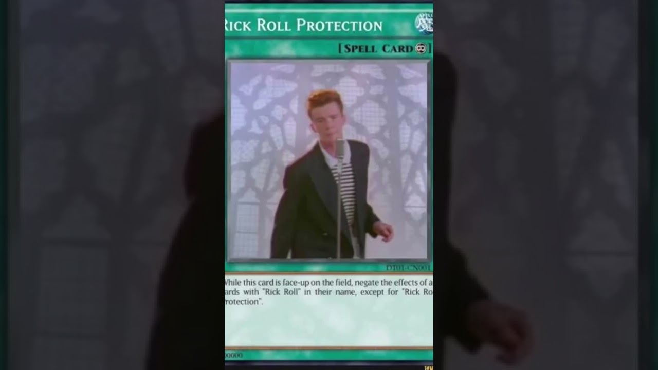 RickRoll Protection Card - YouTube