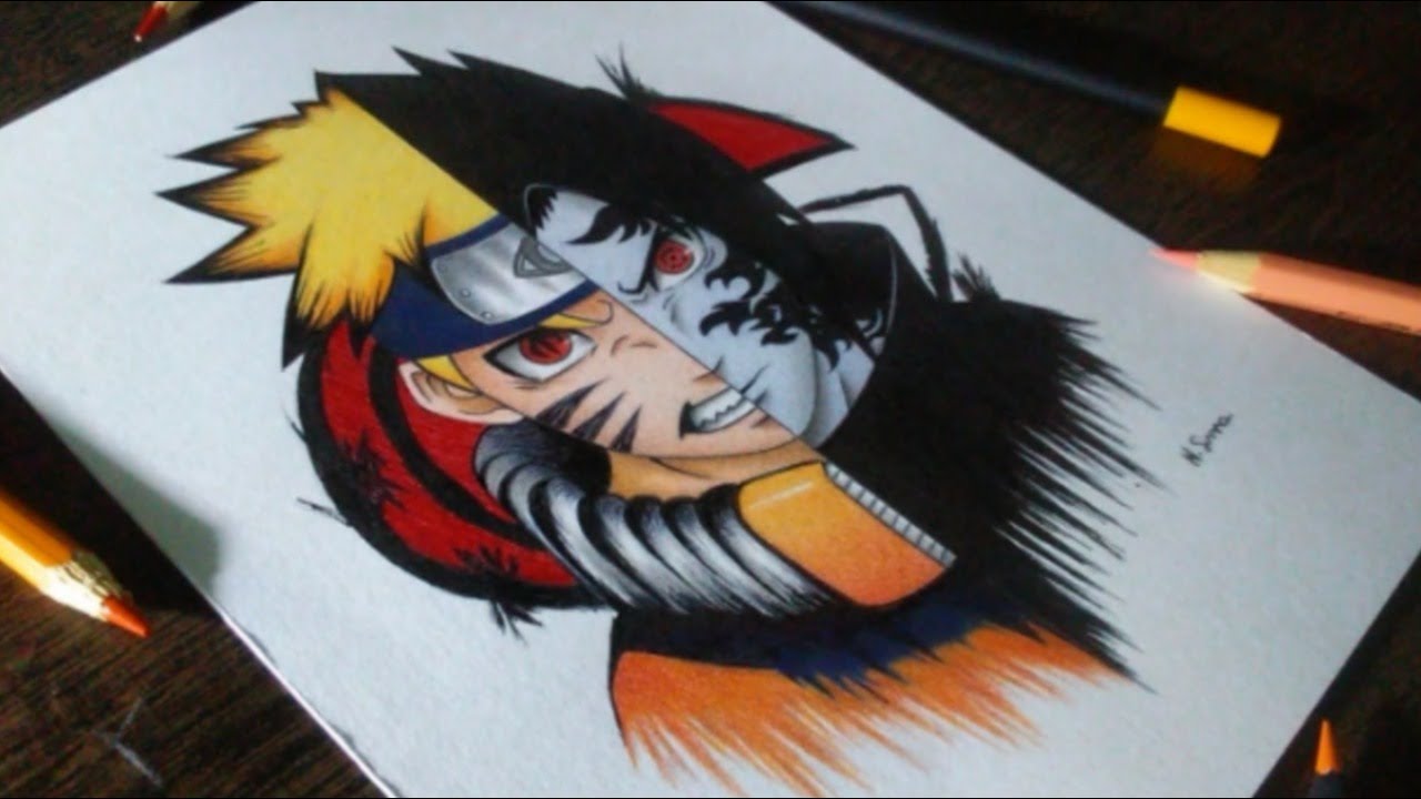 Desenhando Naruto vs Sasuke / Drawing Naruto vs Sasuke - YouTube