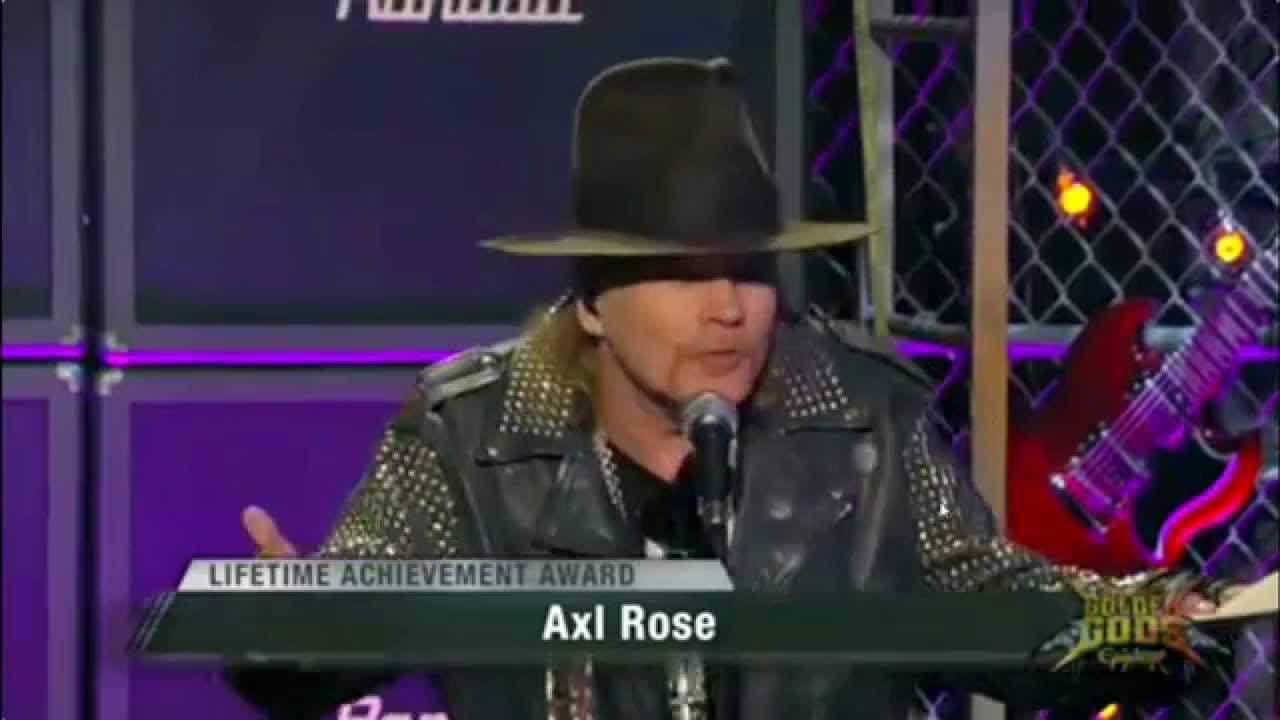 Axl Rose - Golden Gods Awards 2014 - YouTube
