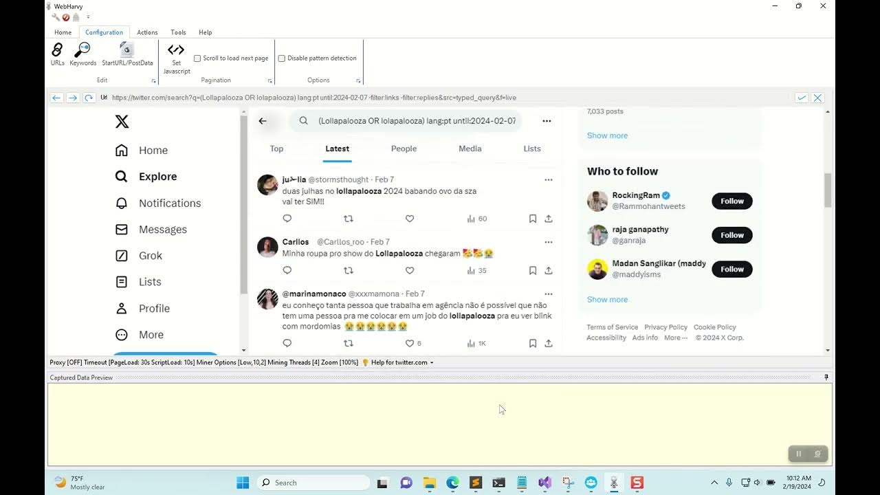 Scraping Twitter Data from multiple URLs using WebHarvy - YouTube