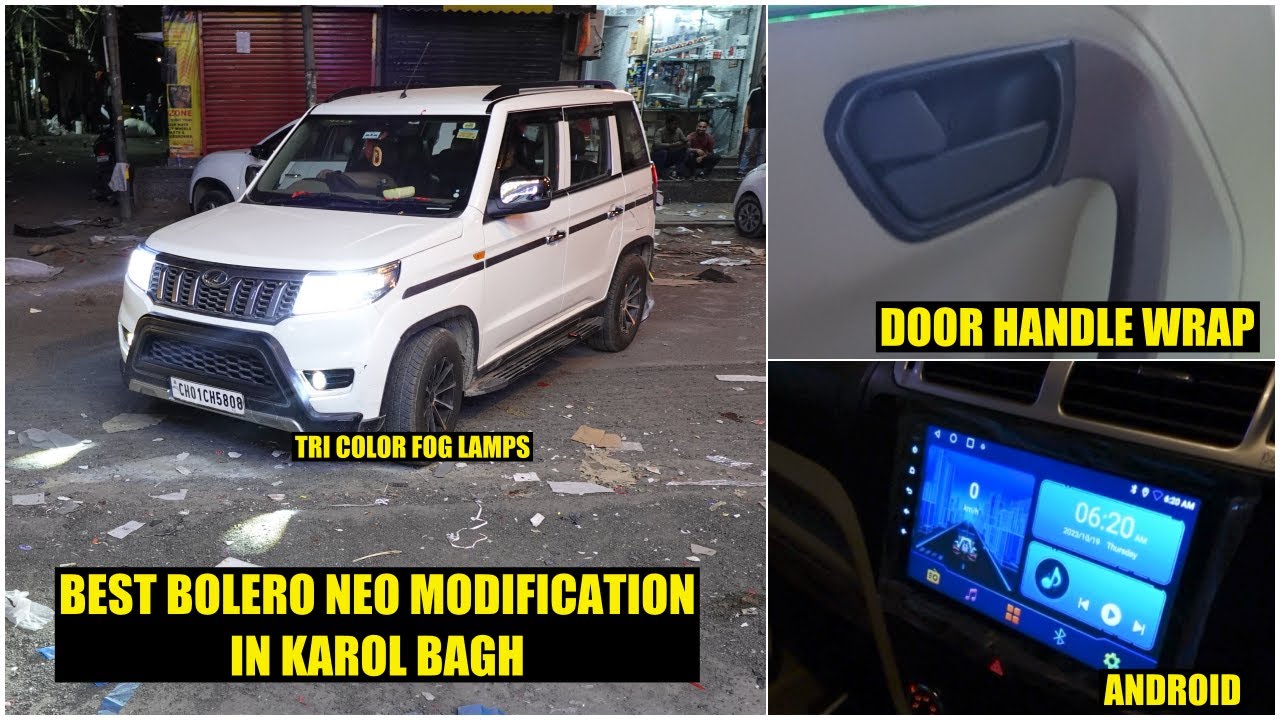 Modified Bolero NEO|Door Handle Wrap And Adroid Display Installation ...