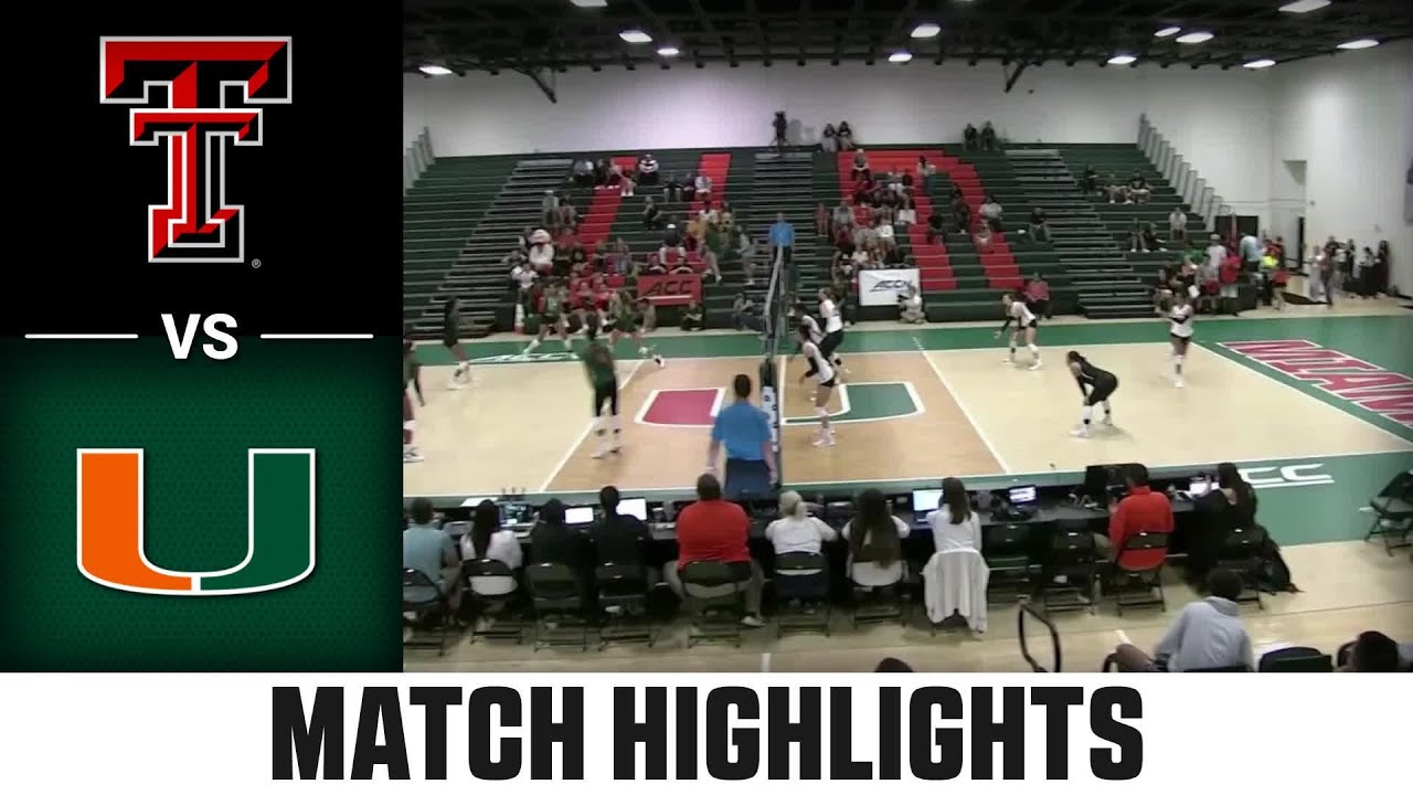 Texas Tech vs. Miami Match Highlights | 2024 ACC Volleyball - YouTube