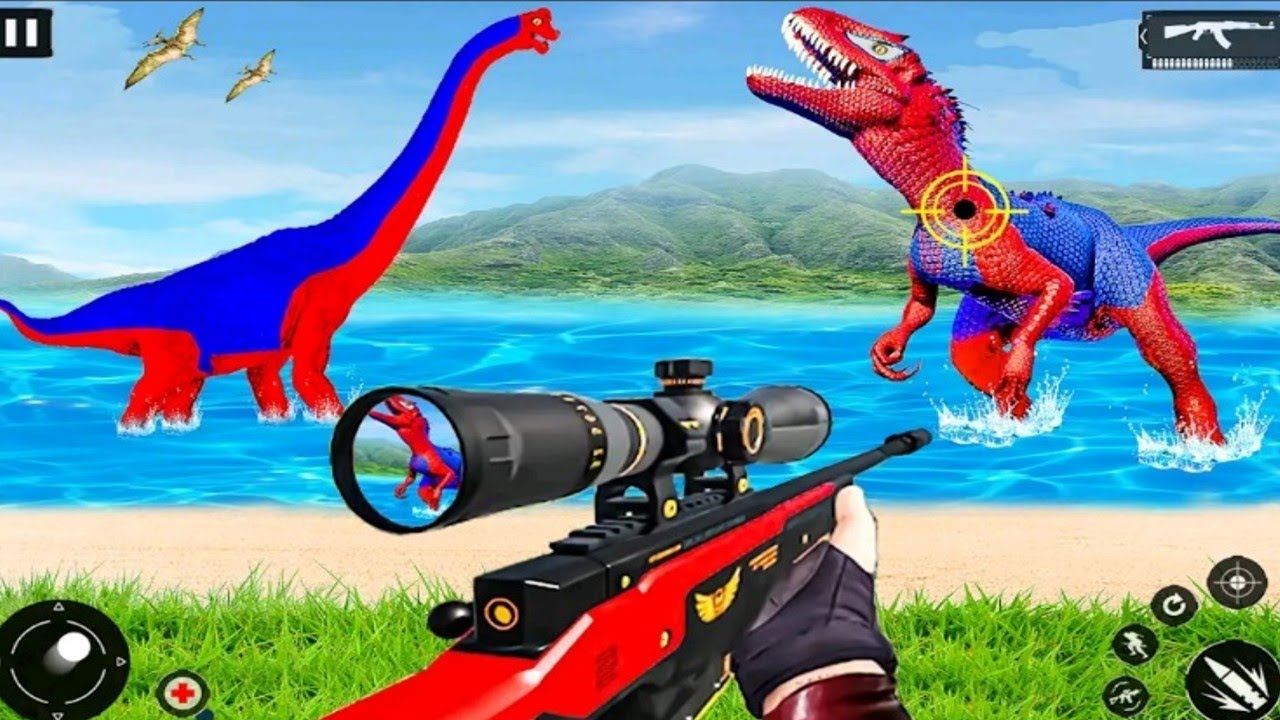 Real 3D Dinosaur Hunting Game - Android Gameplay - YouTube