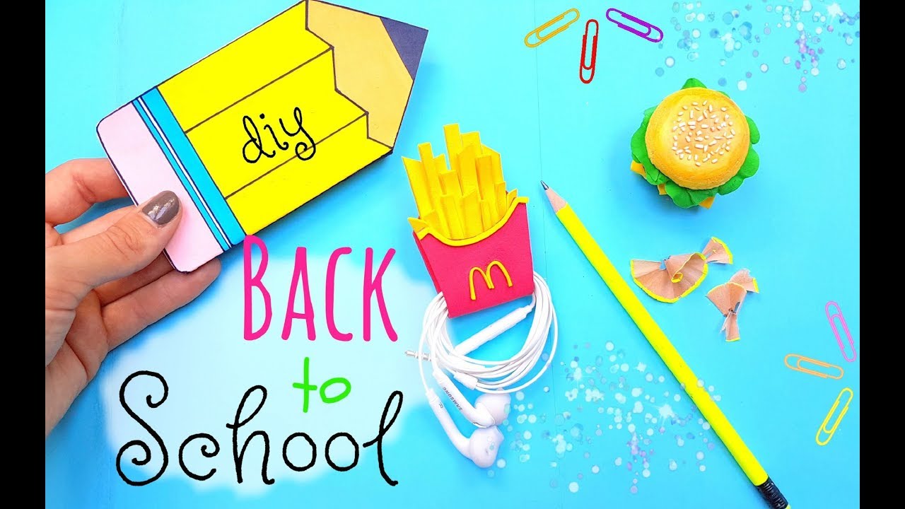 DIY SCHOOL SUPPLIES | Easy & Cute Back To School Crafts - YouTube