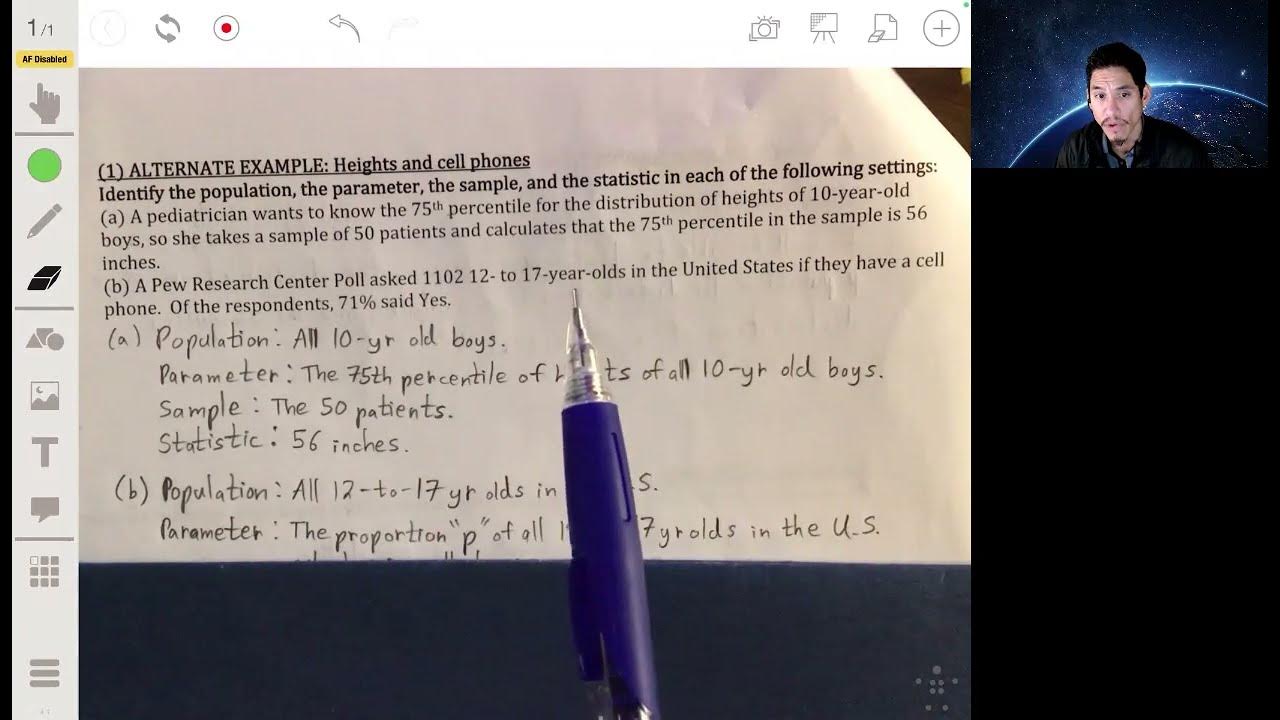 AP Statistics Lesson 7.1.1: Parameters vs. Statistics - YouTube