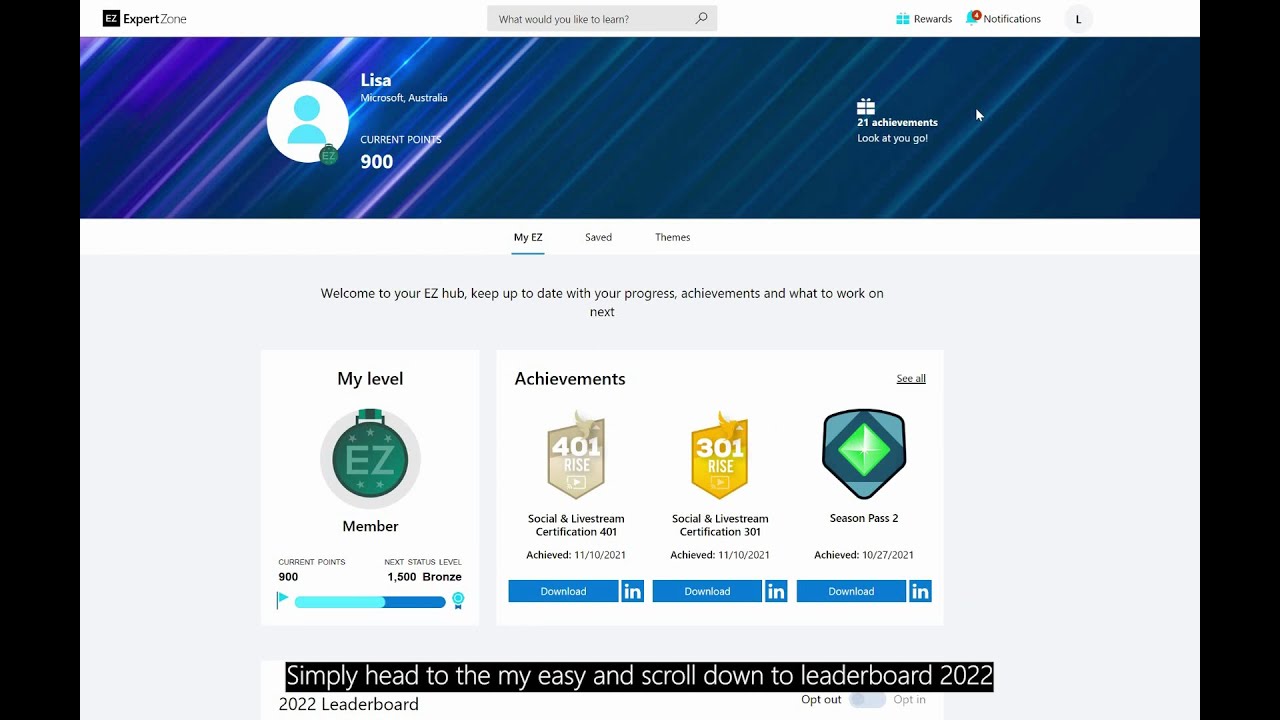 ExpertZone Leaderboard - YouTube