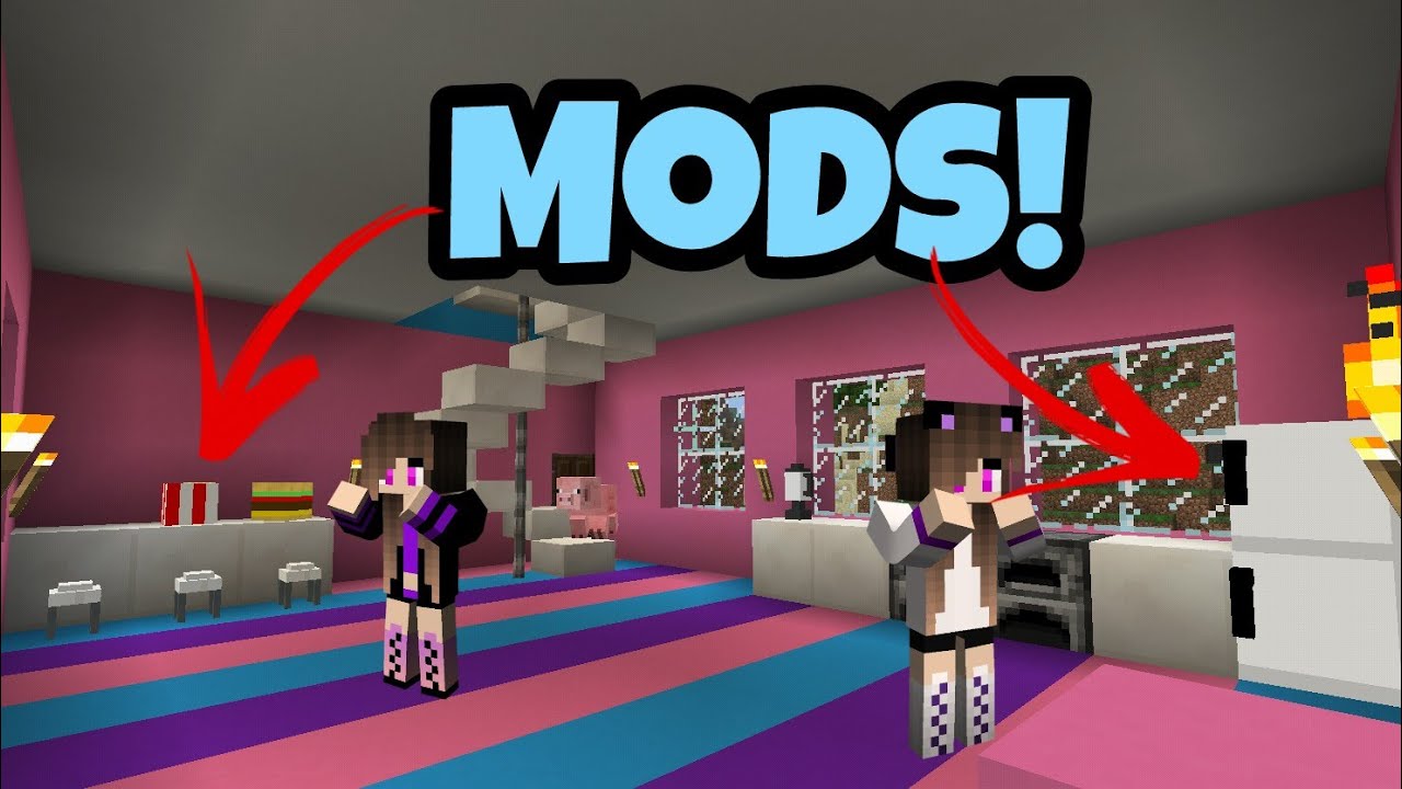 Minecraft Pe Mundo da Mel 12: INSTALAMOS MODS DE DECORAÇÃO NO MUNDO DA ...