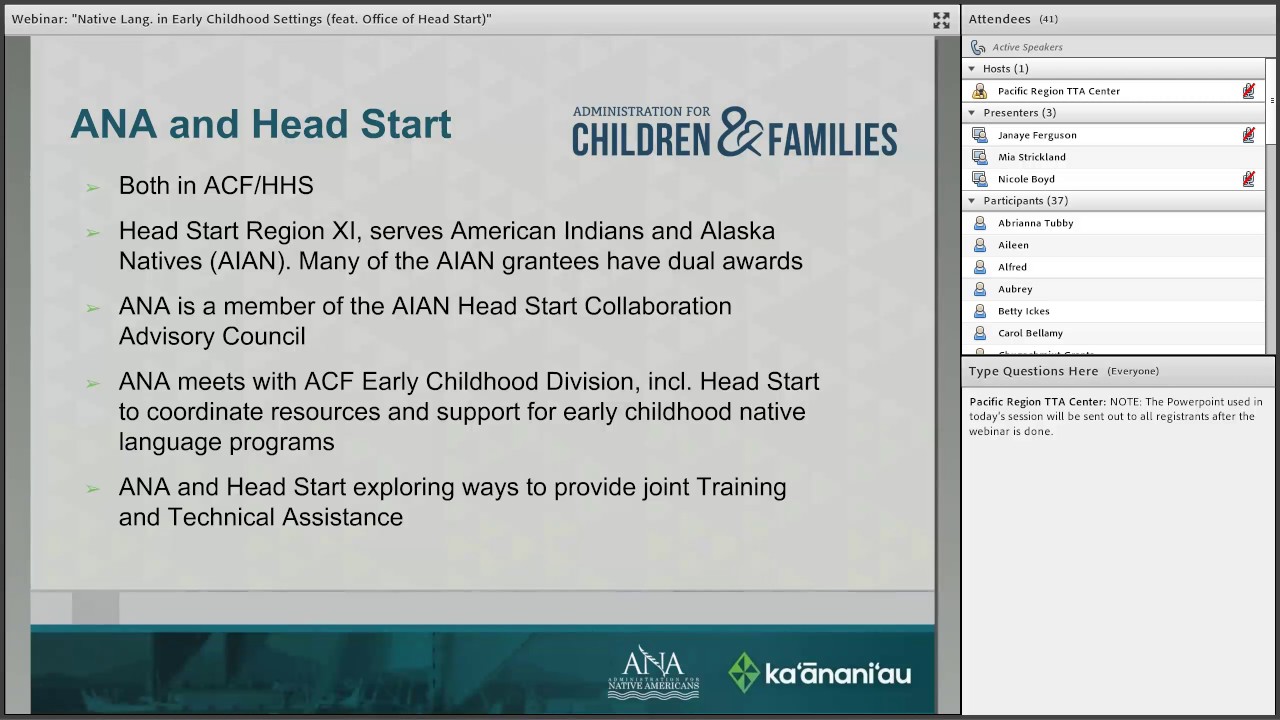 "Native Languages in Early Childhood Settings — feat. ACF Office of ...