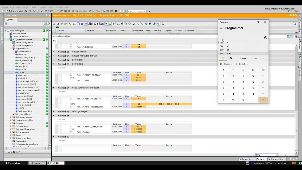 Siemens TIA PORTAL:Statement list (STL ) Basics Series (Part 5) - YouTube