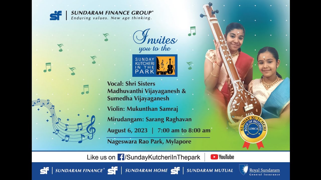 Shri Sisters | Sunday Kutcheri in the Park | Varnam | 01 - YouTube