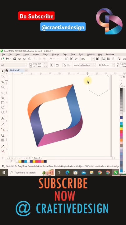 Corel Draw Graphics Design Tutorial | @craetivedesign | #logo #shorts #ytshorts - YouTube