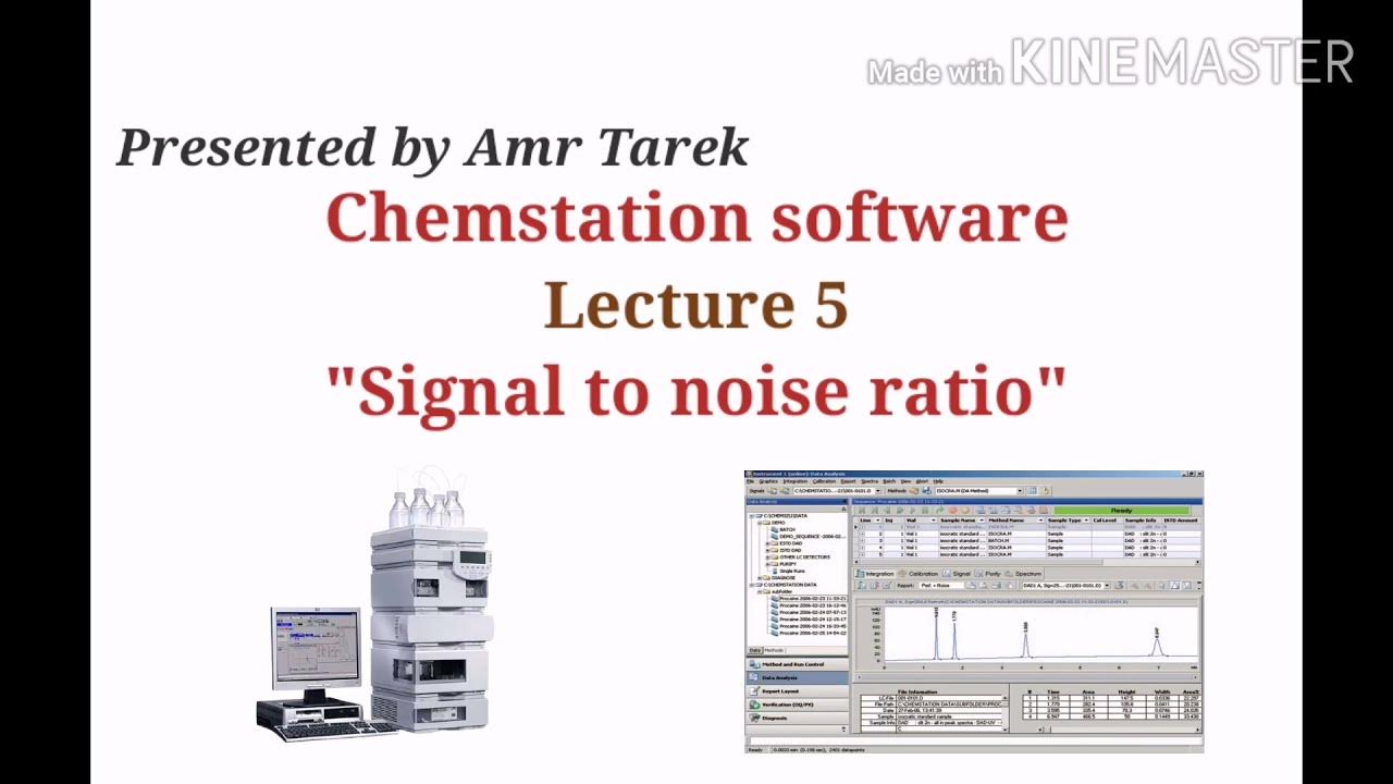 Agilent chemstation "Lecture 5" signal to noise ratio - YouTube