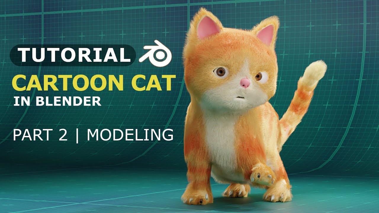 3D Cat | YT Blender Series | Part 2 - Modelling - YouTube