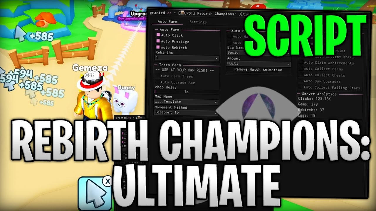 [🌸UPD] Rebirth Champions: Ultimate Best Script Auto Farm, Rebirth And Auto Hatch - Roblox 2025 ...
