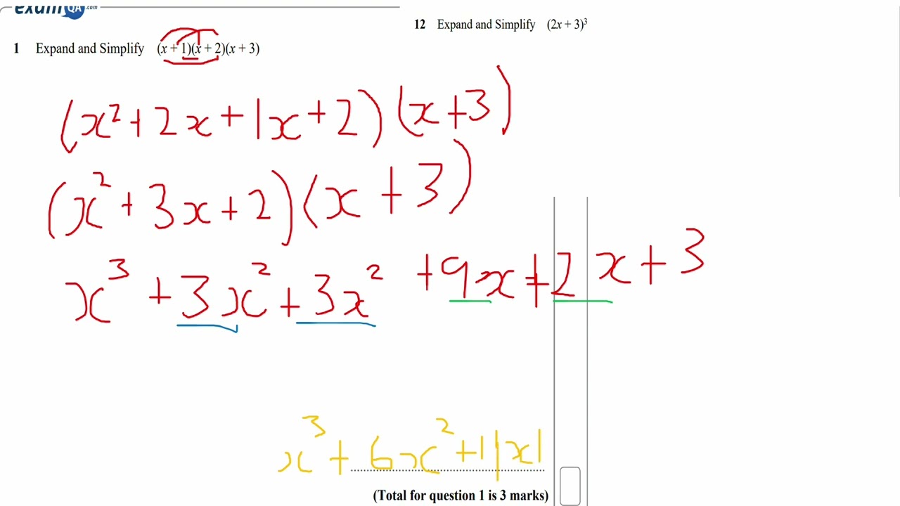 Expanding Triple Brackets (Higher Tier GCSE 9-1 Only) | AS Pure ...