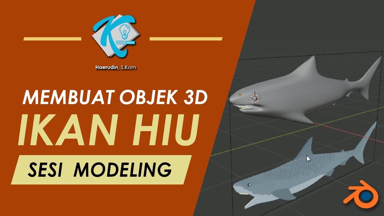 Tutorial Blender Bahasa Indonesia - Membuat Ikan Hiu Part 1 Modelling ...
